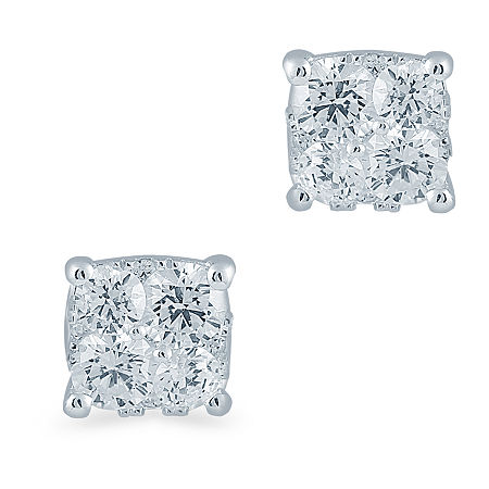 Click here for 1/3 CT. T.W. Natural White Diamond Sterling Silver... prices
