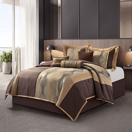 Stratford Park Kath 7-Piece Comforter Set  California King - Brown