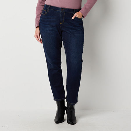 Click here for Liz Claiborne Womens Plus Mid Rise Girlfriend Stra... prices