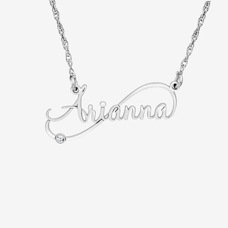 Click here for New White Diamond Accent Name Necklaces  One Size... prices