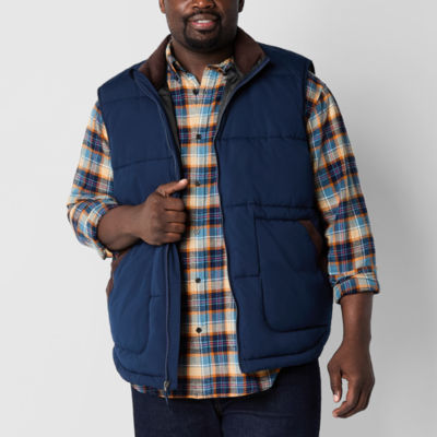 St. John's Bay Cargo Mens Big and Tall Puffer Vests, Color: Sig Navy ...