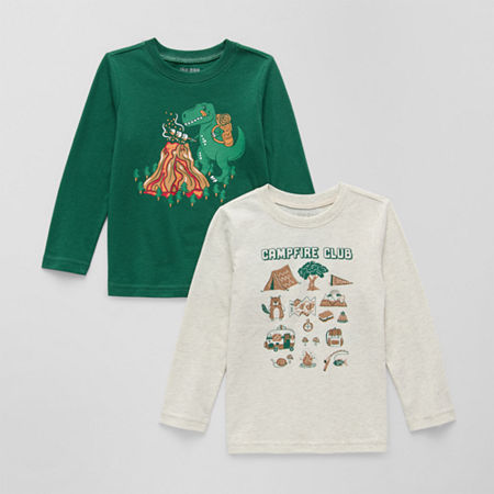 Click here for Okie Dokie Toddler & Little Boys Crew Neck Long Sl... prices