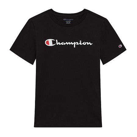 Champion Big Boys Short Sleeve Signature T-Shirt - Black