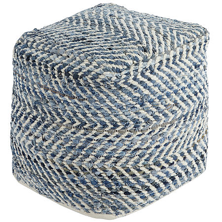 Click here for Signature Design by Ashley Chevron Pouf Ottoman  O... prices