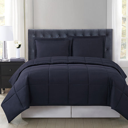 Truly Soft Everyday Solid 3-Pc. Comforter Set  King - Black