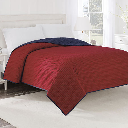 WestPoint Home Reversible Coverlet  King - Red/Navy