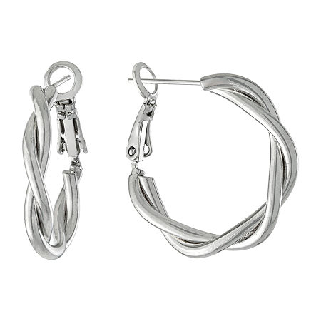 Click here for Silver Reflections Pure Silver Over Brass Hoop Ear... prices