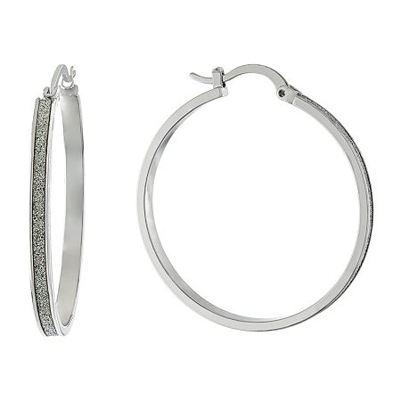 Click here for Silver Reflections Pure Silver Over Brass Hoop Ear... prices