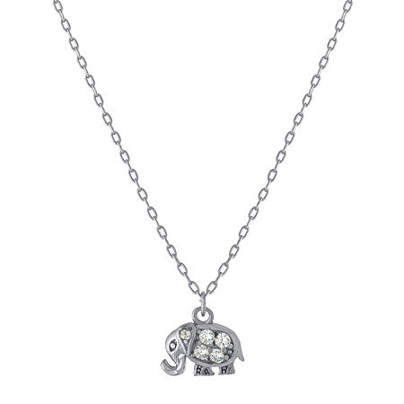 Click here for Silver Treasures Elephant Womens Cubic Zirconia St... prices