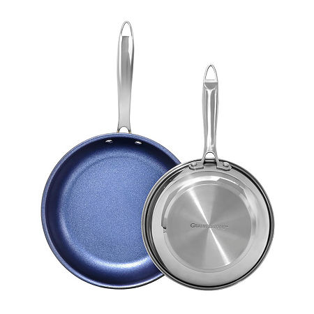 Click here for Granitestone Stainless Steel Blue 2-pc Nonstick Fr... prices