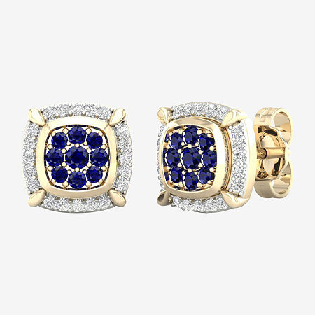Click here for 1/8 CT. T.W. Genuine Blue Sapphire 10K Gold 8.8mm... prices