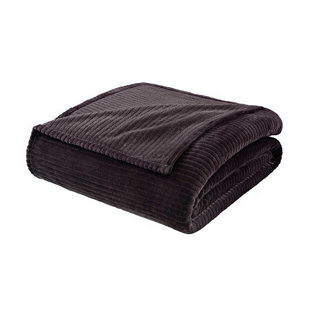 Click here for IZOD Ribbed Plush Lightweight Blanket  One Size  B... prices