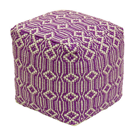 Click here for National Tree Co. Hand Woven Pouf Ottoman Lavender... prices