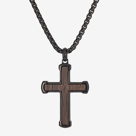 Click here for Mens Stainless Steel Cross 24 Inch Pendant Necklac... prices