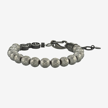 Click here for Mens Stainless Steel Beaded Bracelet  One Size prices