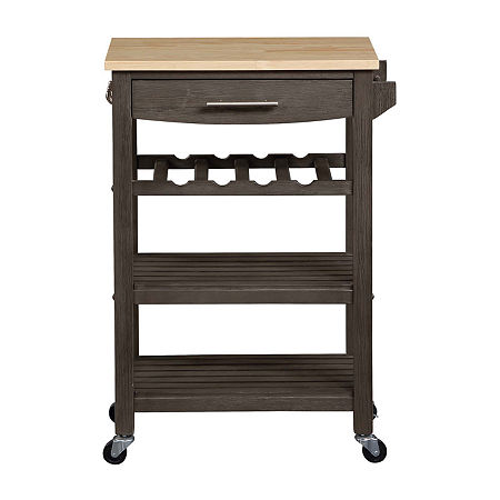 Click here for Ellaine 4-Tier Butcher Block Kitchen Cart with Dra... prices