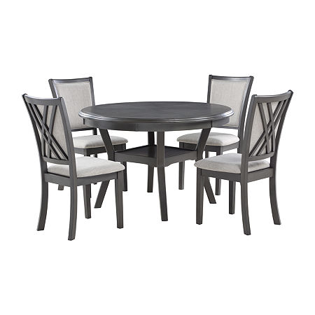 Click here for Amy 5-pc. Round Dining Set  One Size  Gray prices