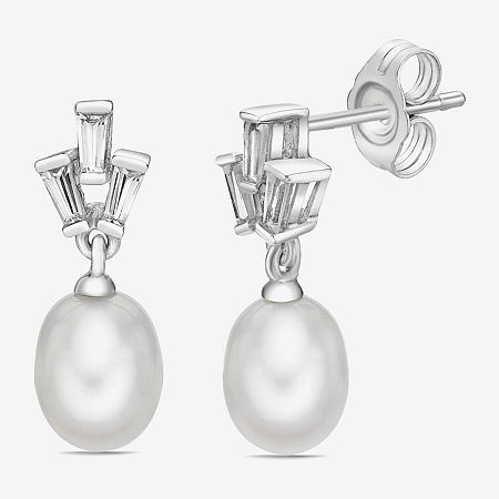 Click here for Womens White Cultured Freshwater Pearl Sterling Si... prices
