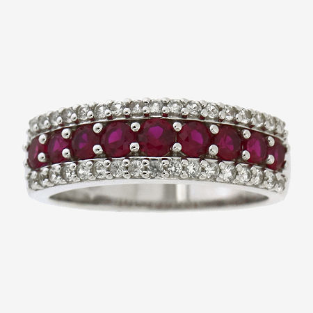 Click here for Womens Lab Created Red Ruby Sterling Silver Cockta... prices