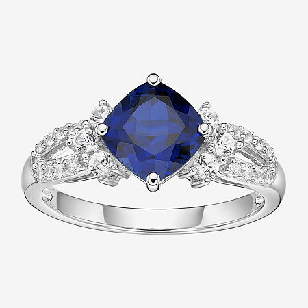 Click here for Womens Lab Created Blue Sapphire Sterling Silver C... prices