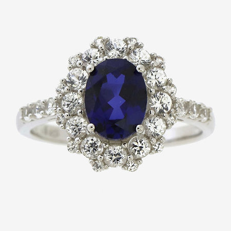 Click here for Womens Lab Created Blue Sapphire Sterling Silver C... prices