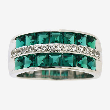 Click here for Womens 5MM Lab Created Green Emerald Sterling Silv... prices