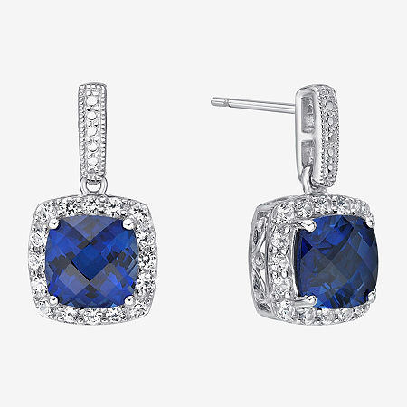 Click here for Womens Lab Created Blue Ceylon Sapphire Sterling S... prices