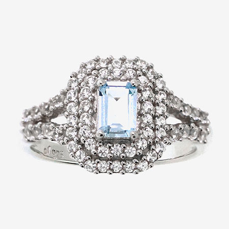 Click here for Womens Genuine Blue Aquamarine Sterling Silver Coc... prices
