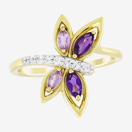 Click here for Womens Genuine Purple Amethyst 14K Gold Over Silve... prices
