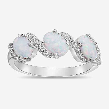Click here for Womens Lab Created White Opal Sterling Silver Cock... prices