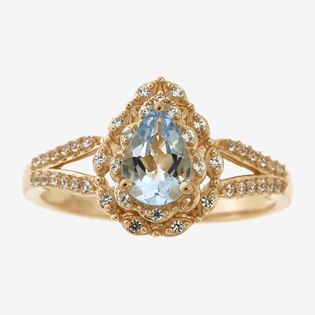 Click here for Womens Genuine Blue Aquamarine 14K Rose Gold Over... prices