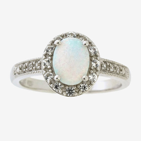 Click here for Womens Lab Created White Opal Sterling Silver Cock... prices