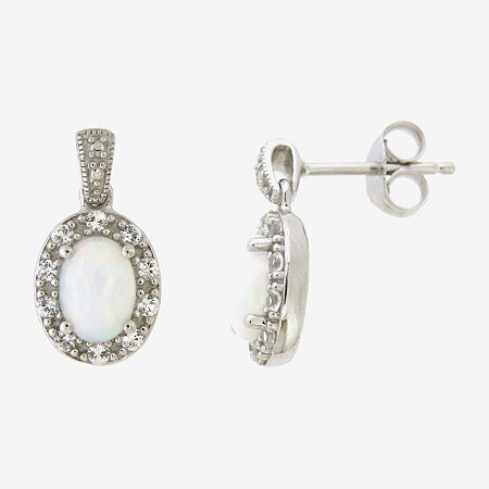 Click here for Womens Lab Created White Opal Sterling Silver Drop... prices
