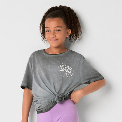 Thereabouts Little & Big Girls Oversized Round Neck Short Sleeve ...