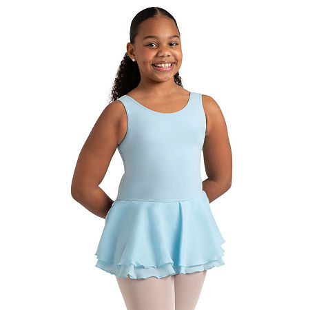 Capezio Girls Double Layer Skirt Tank Dress - Light blue