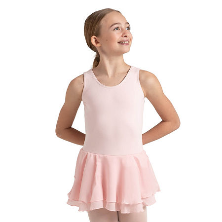 Capezio Girls Double Layer Skirt Tank Dress - Pink