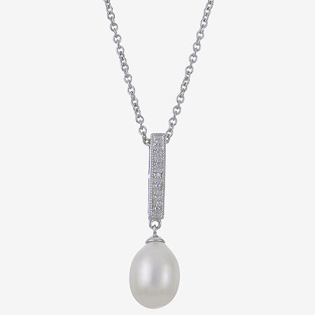 Click here for 8.5-9Mm Cultured Freshwater Pearl And Diamond Acce... prices