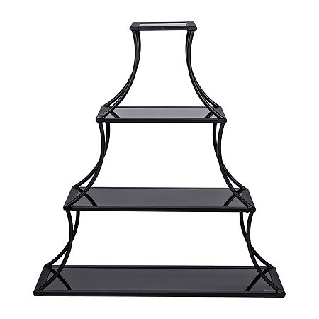 Click here for Meglin 4 Metal Shelf Bookcase  One Size  Black prices