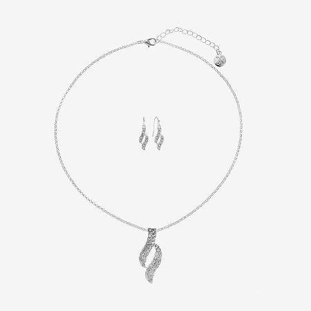 Click here for Mixit Silver Tone Pendant Necklace & Drop Earrings... prices