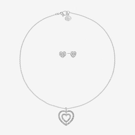 Click here for Mixit Silver Tone Pendant Necklace & Stud Earrings... prices