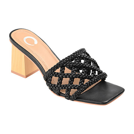 Click here for Journee Collection Evvie Womens Open Toe Block Hee... prices