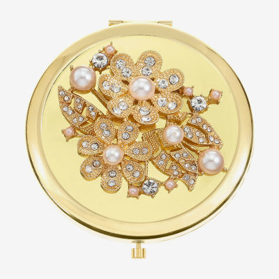 Monet Jewelry Compact Mirror, Color: White - JCPenney