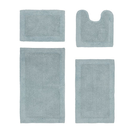 Click here for Better Trends Edge Bath Rug  One Size  Blue prices