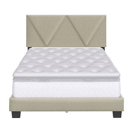 Click here for VECTOR FULL UPHOLSTERED PLATFORM BED  One Size  Wh... prices