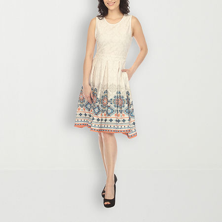 Click here for Womens White Mark Fit & Flare Knee Length Dress prices