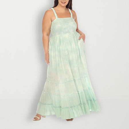 Click here for Plus Size White Mark Smocked Ruffle Maxi Dress prices