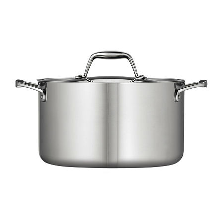 Tramontina Signature 6-Quart Tri-Ply Clad Stainless Steel Sauce Pot with Lid - Stainless