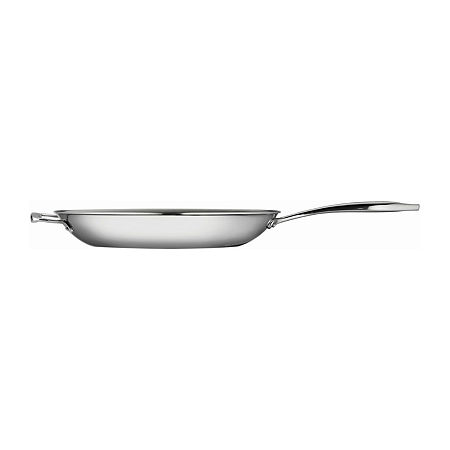 Tramontina Signature Tri-Ply Clad Stainless Steel 12-Inch Large Frying Pan with Helper Handle - Stainless