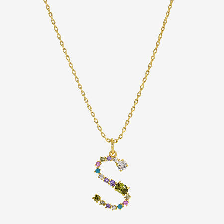 Click here for Sparkle Allure Initial Womens Multi Color Cubic Zi... prices