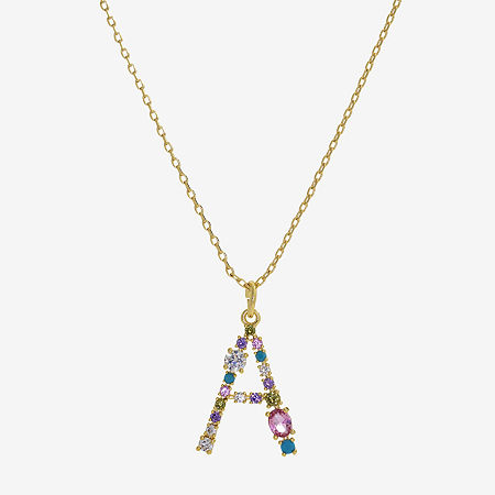 Click here for Sparkle Allure Initial Womens Multi Color Cubic Zi... prices
